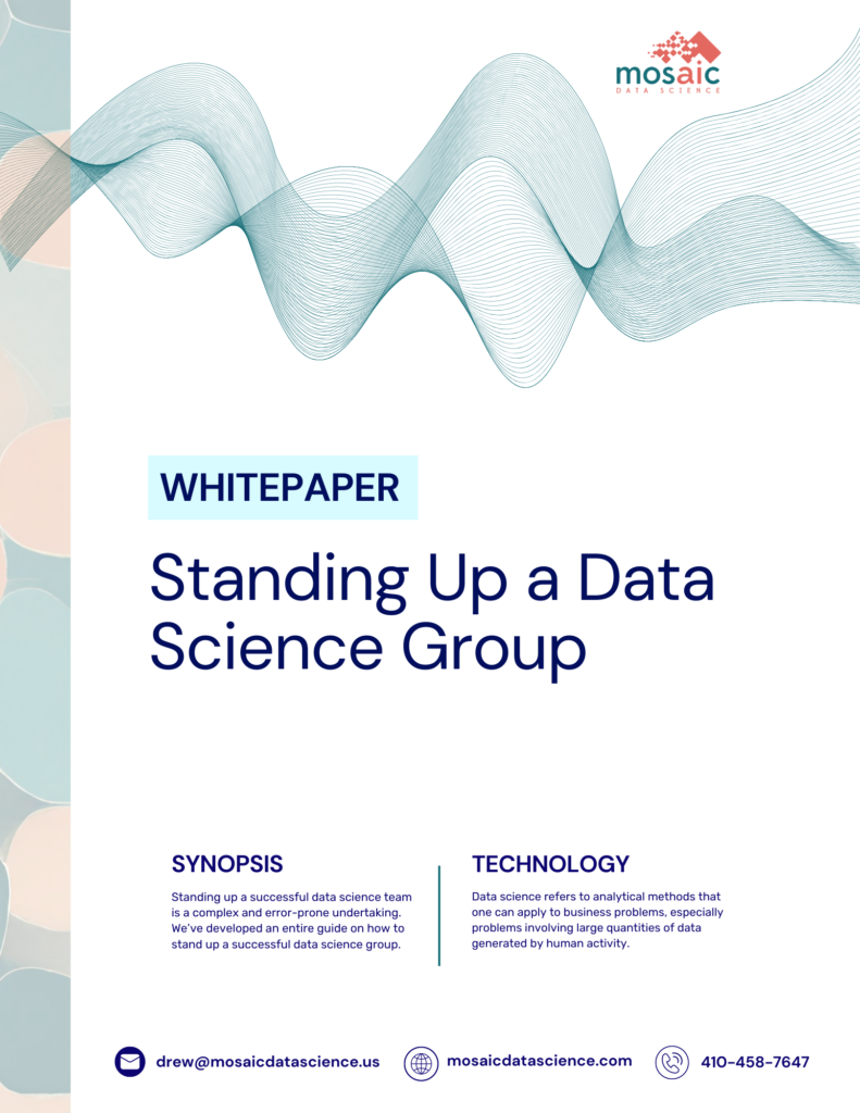 Standing up a Data Science Group | Machine Learning White Paper