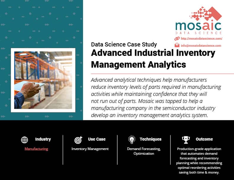 Inventory Management Analytics Mosaic Data Science Case Study