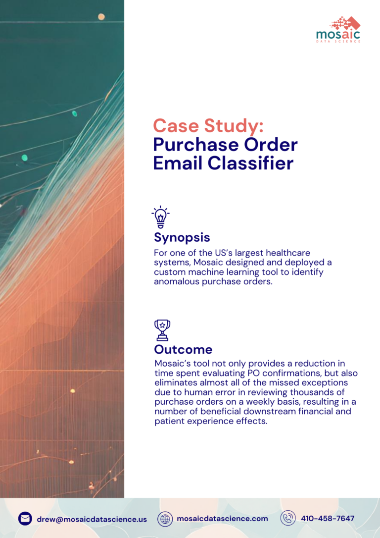 NLP Development | Mosaic Data Science | PO Email Classifier